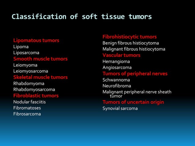 Soft Tissue Tumors | PPTX