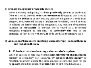 Neoplasm icd 10 guideline | PPTX