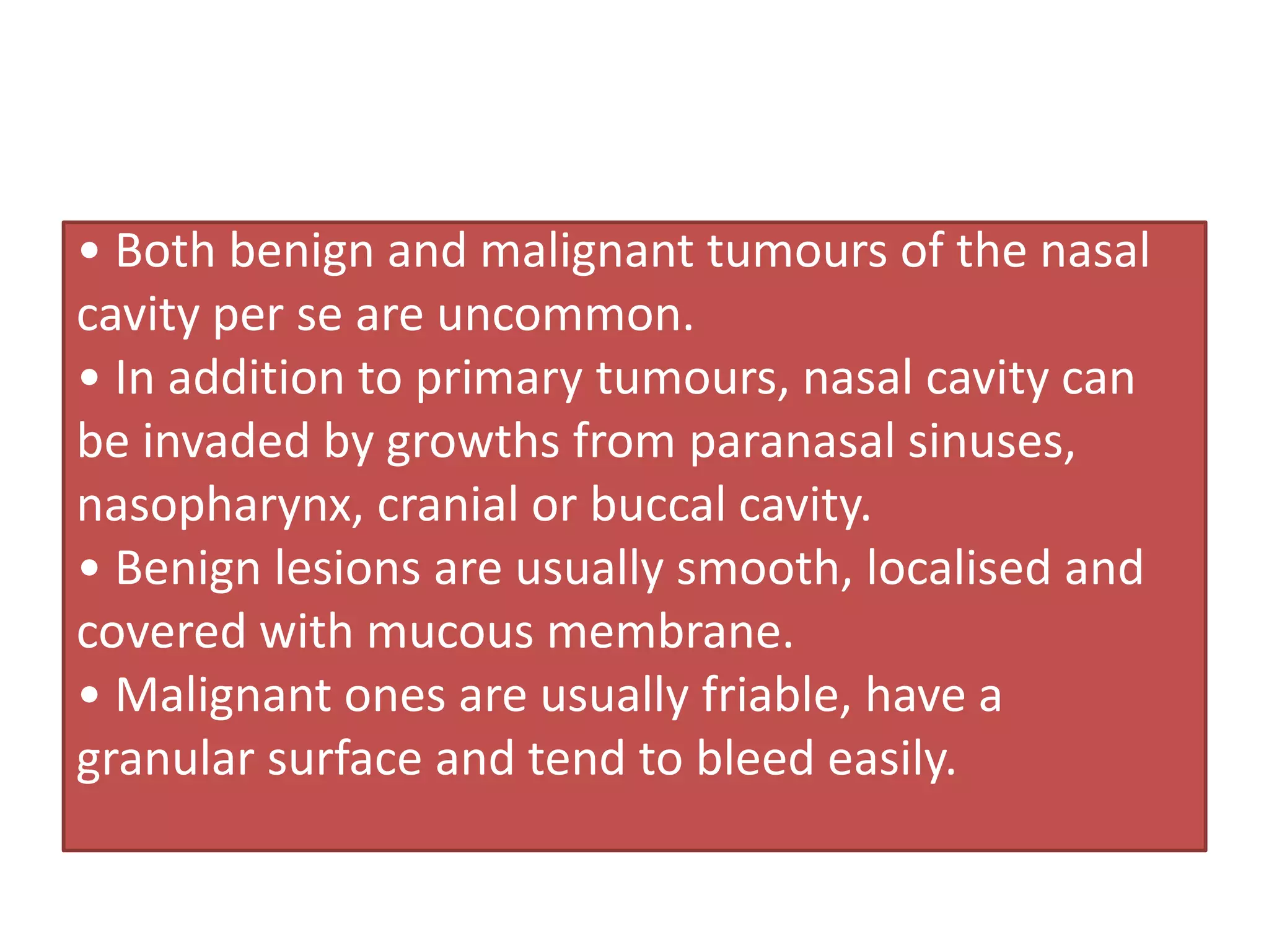 Neoplasm of nasal cavity | PPTX