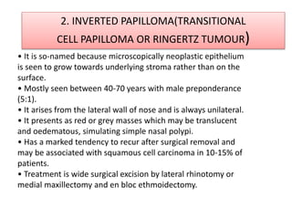 Neoplasm of nasal cavity | PPTX