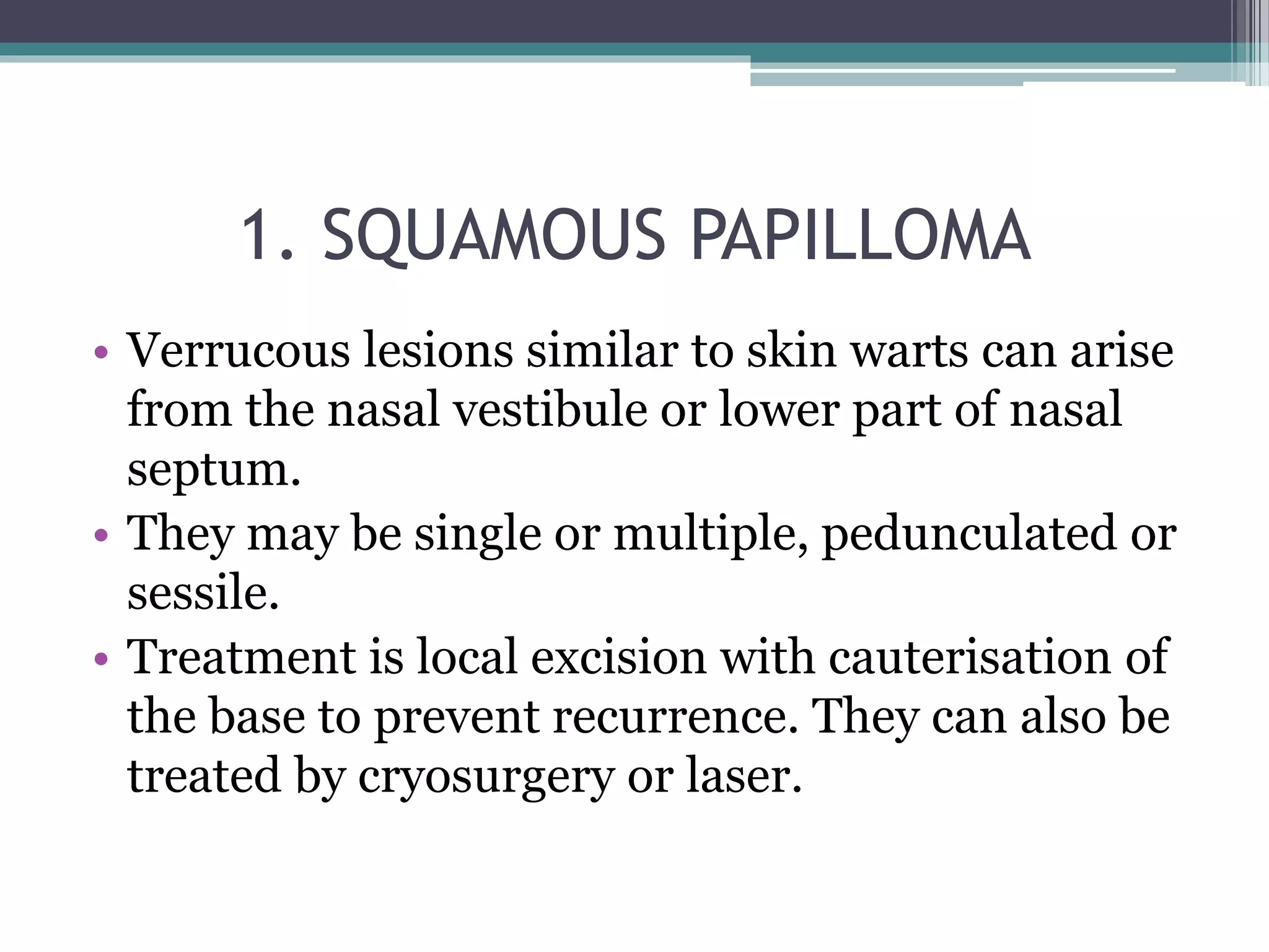 Neoplasms of nasal cavity | PPTX
