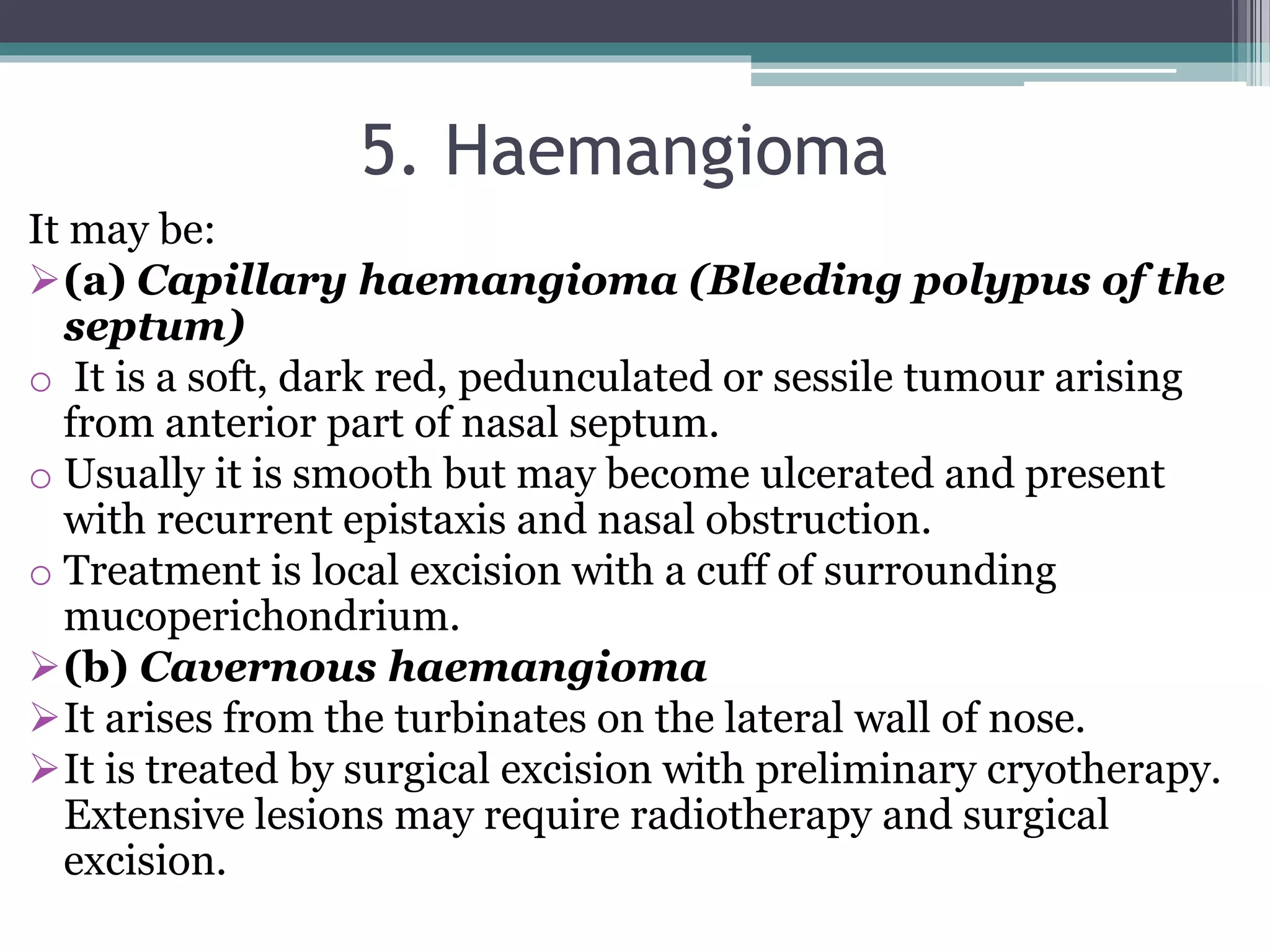 Neoplasms of nasal cavity | PPTX