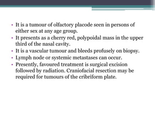 Neoplasms of nasal cavity | PPTX