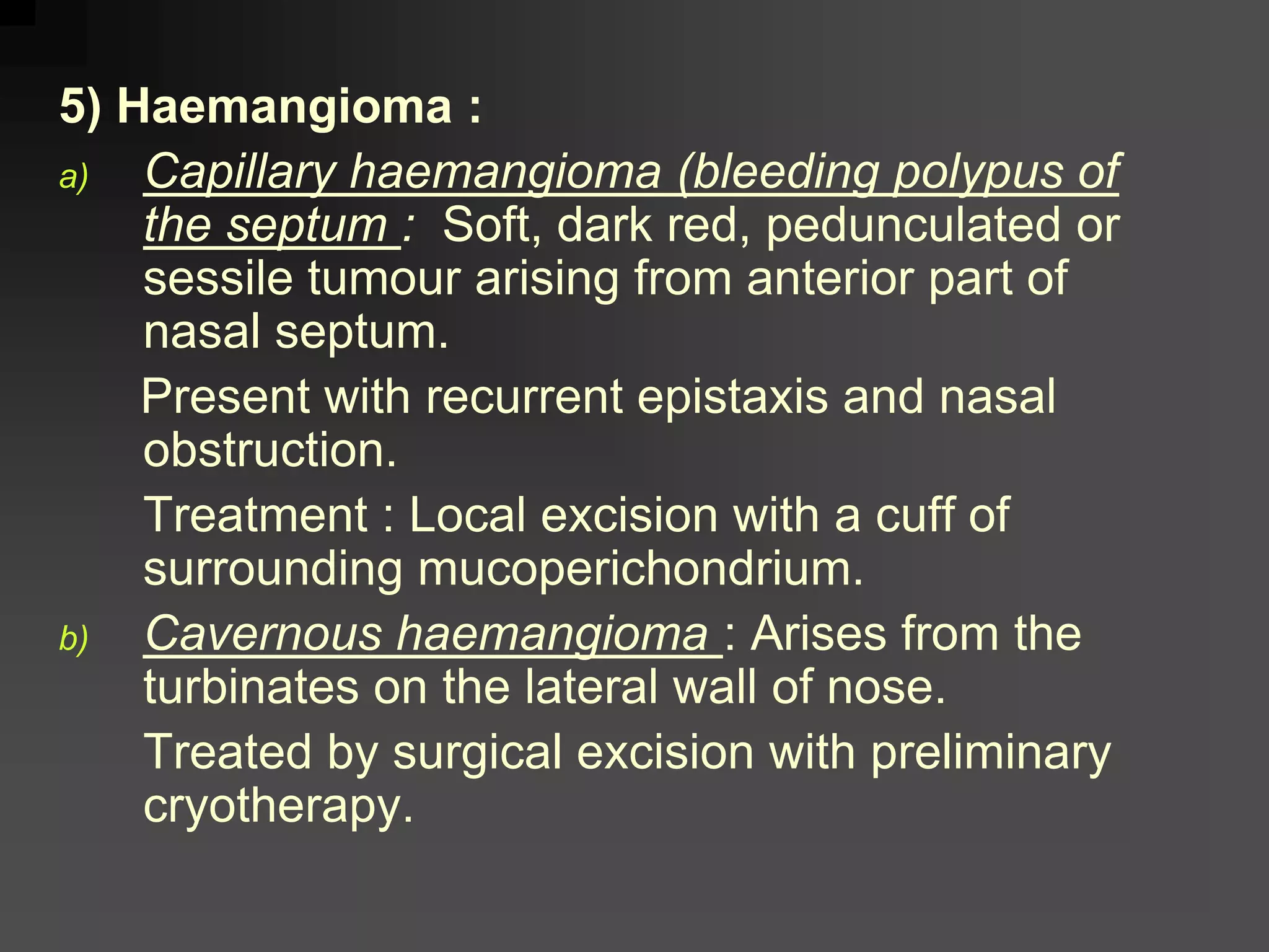 Neoplasms of nasal cavity and nasal polypi | PPT