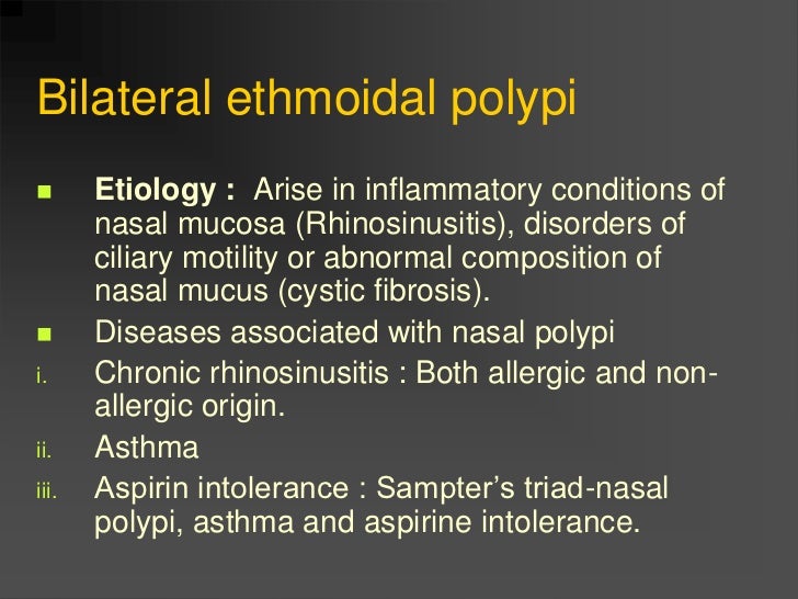 Neoplasms of nasal cavity and nasal polypi
