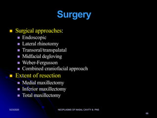 Neoplasms of nose and paranasal sinuses | PPTX