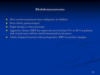 Neoplasms of nose and para nasal sinuses.ppt