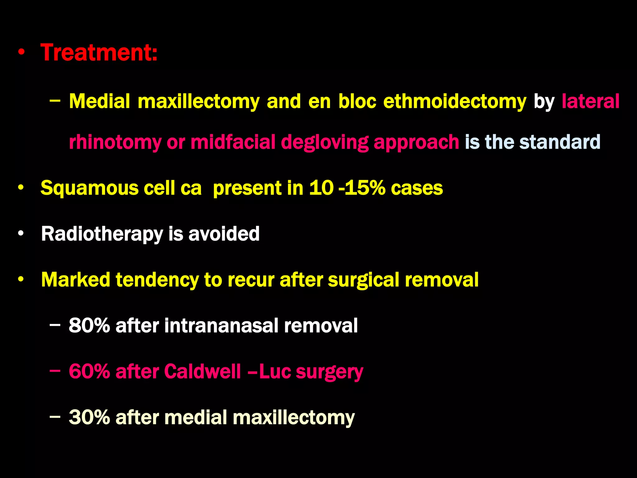 Neoplasms of nose and paranasal sinuses | PPT