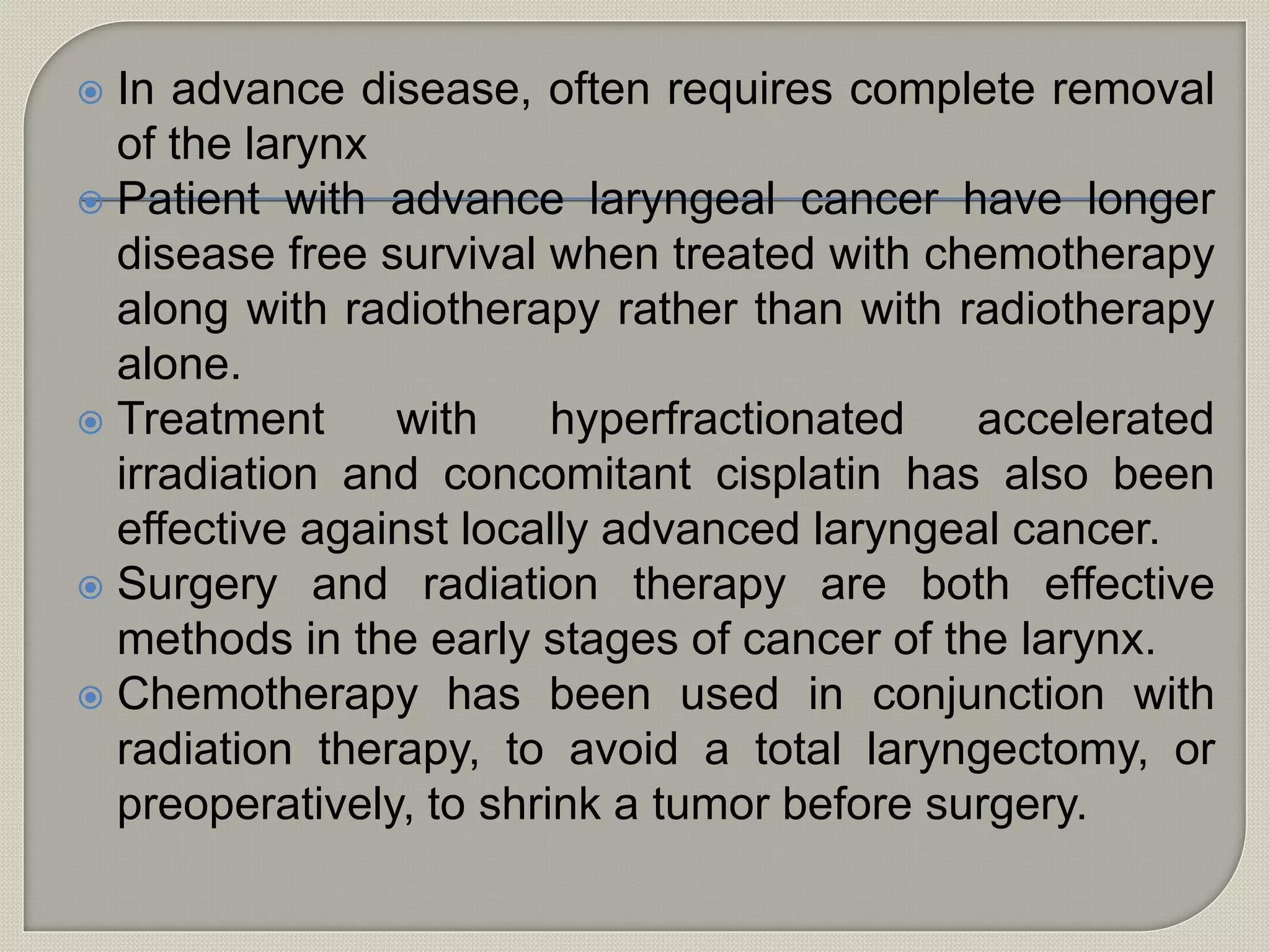 Neoplastic Disorder of The Larynx | PPTX