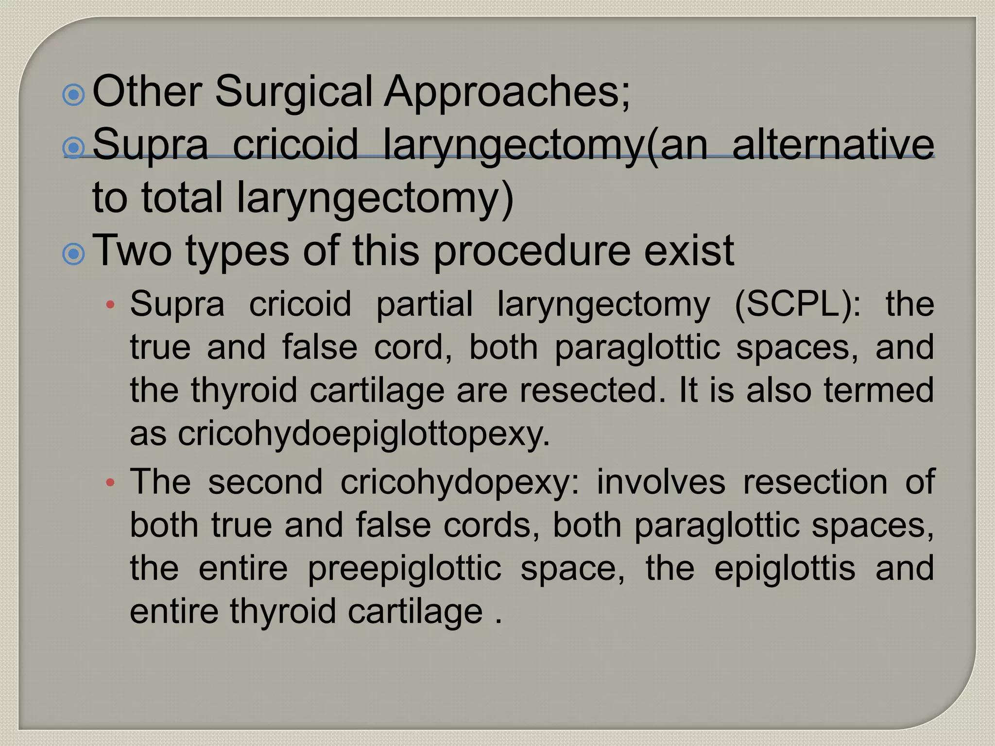 Neoplastic Disorder of The Larynx | PPTX