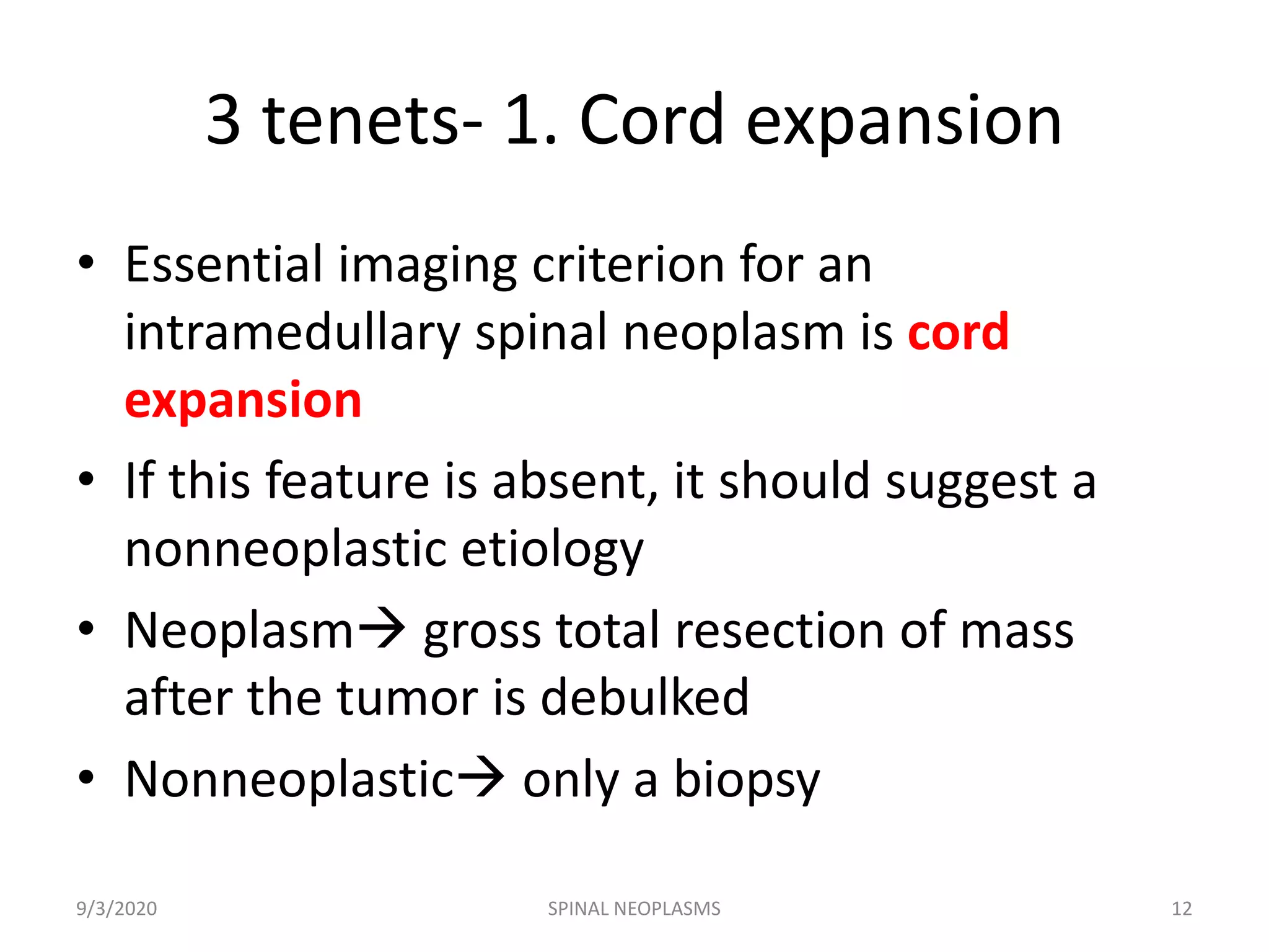 Neoplastic disorders of spinal cord | PPTX