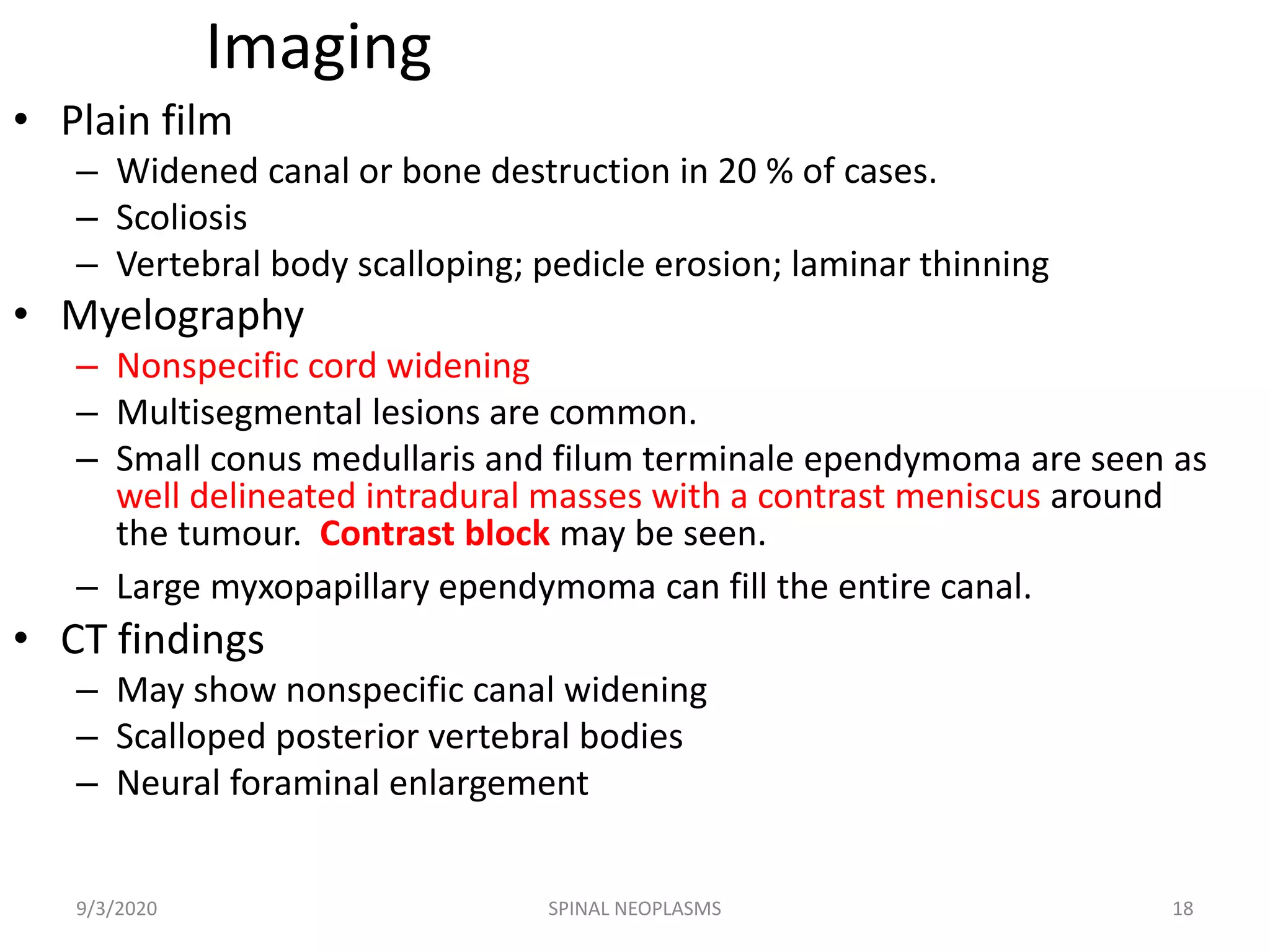 Neoplastic disorders of spinal cord | PPTX