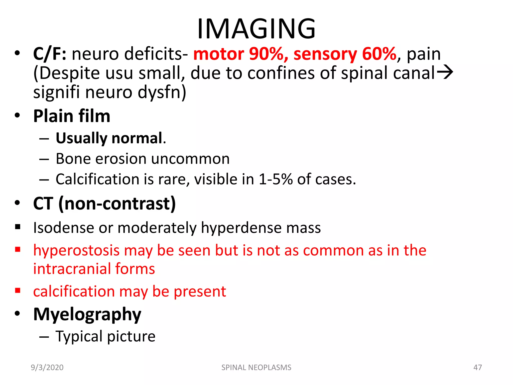 Neoplastic disorders of spinal cord | PPTX