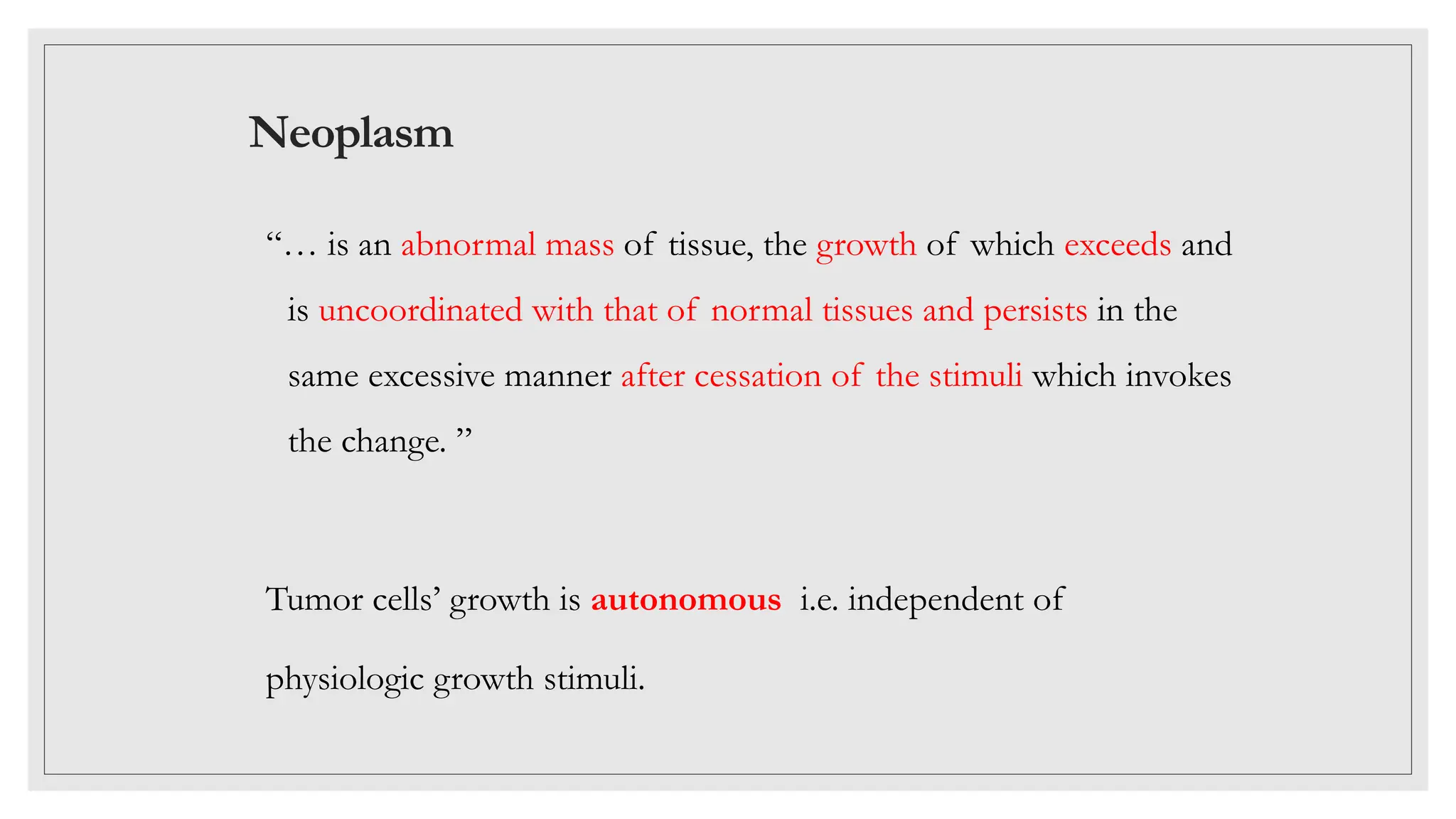 Neoplasia- and cancer related presentation | PPTX