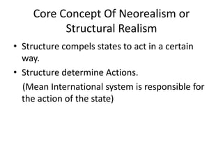 Neorealism in International Relations | PPTX