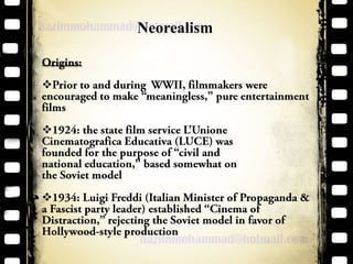 Italian Neorealism (1942 51) | PPTX