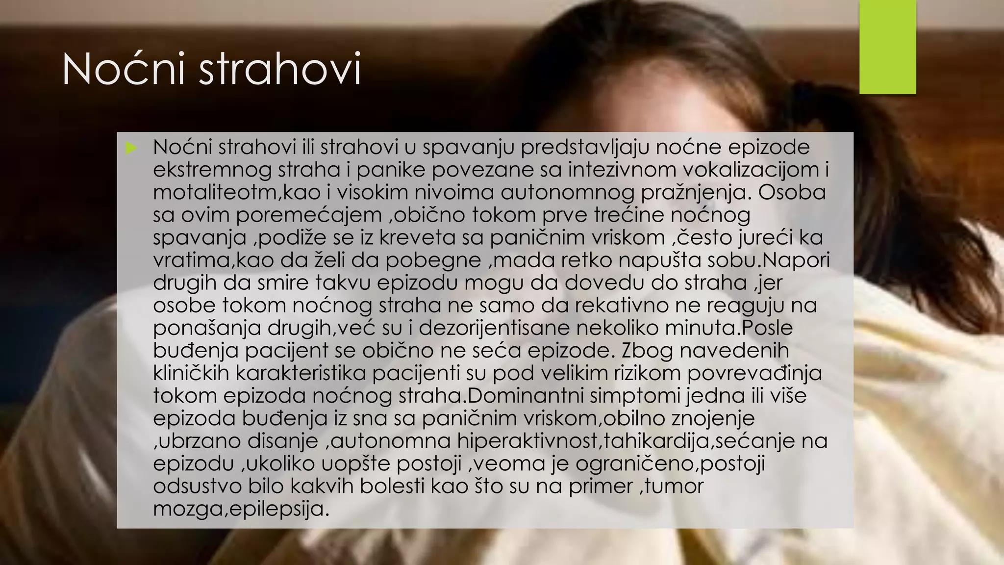 Neorganski poremećaji spavanja | PPTX