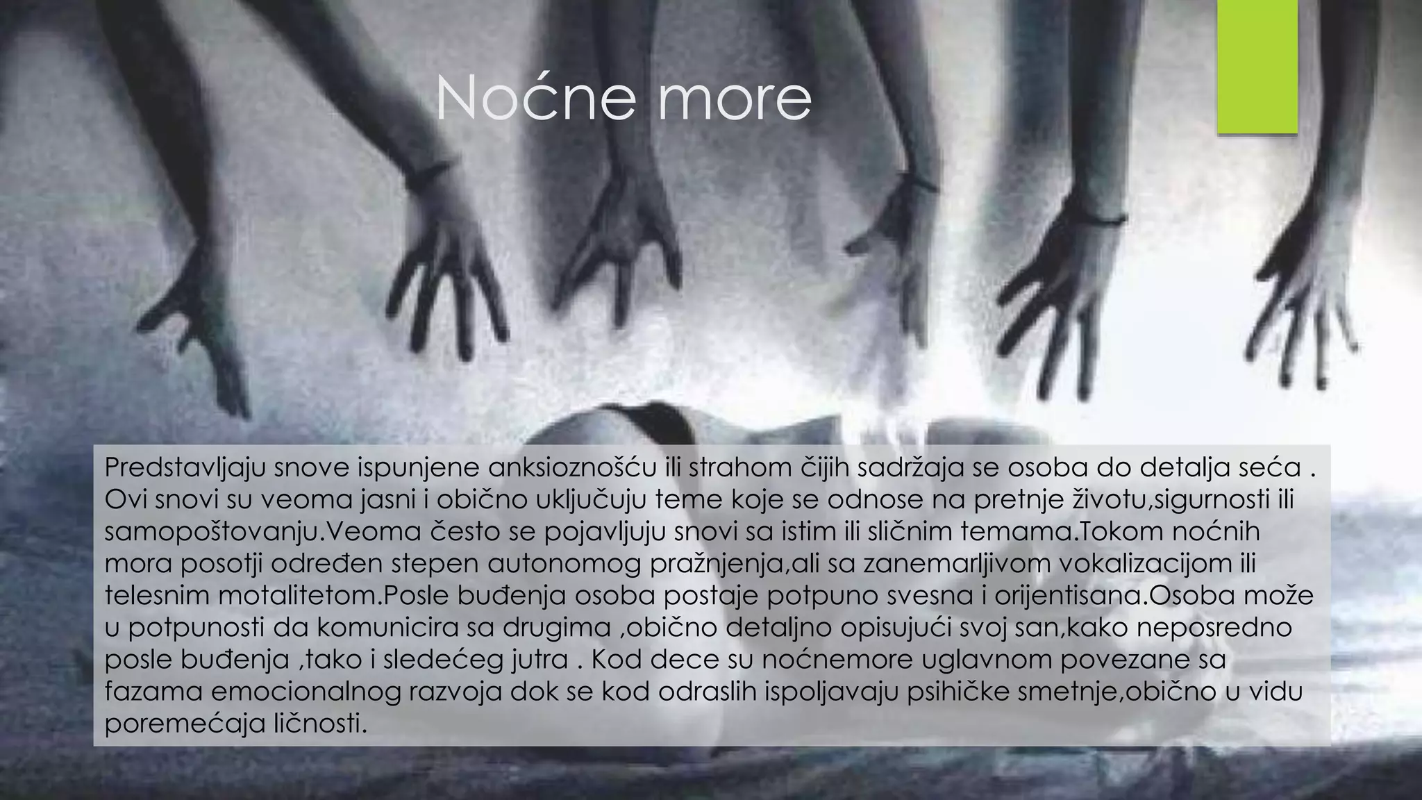 Neorganski poremećaji spavanja | PPTX