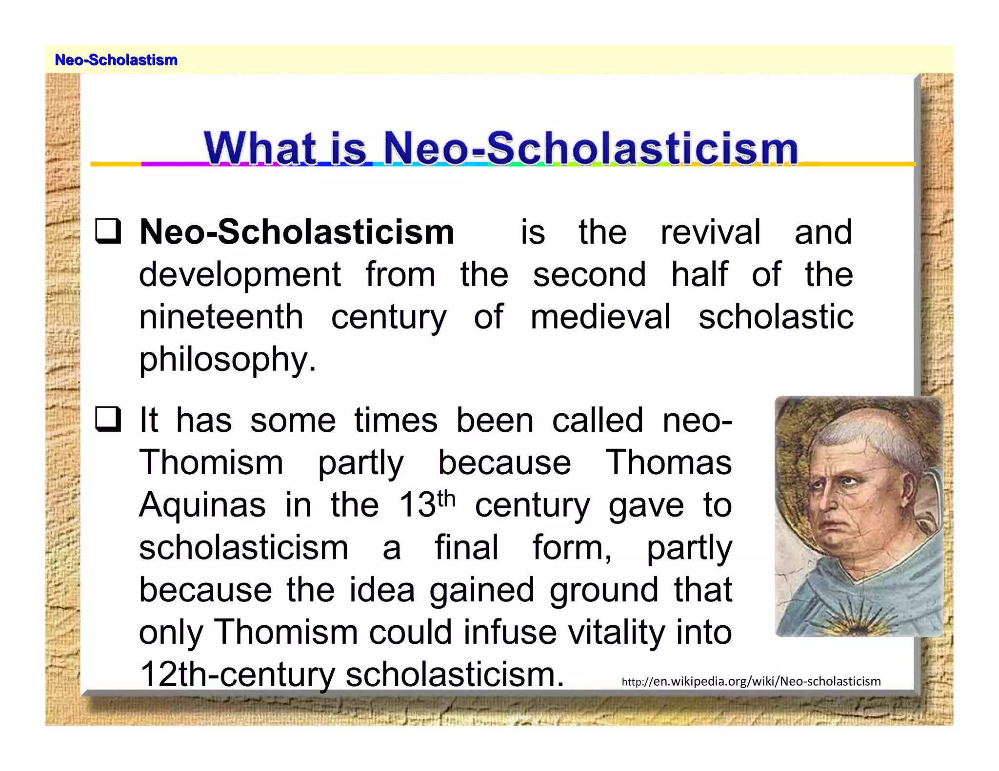 Neo Scholastism, Strenghts & Weaknesses Of Realism | PDF