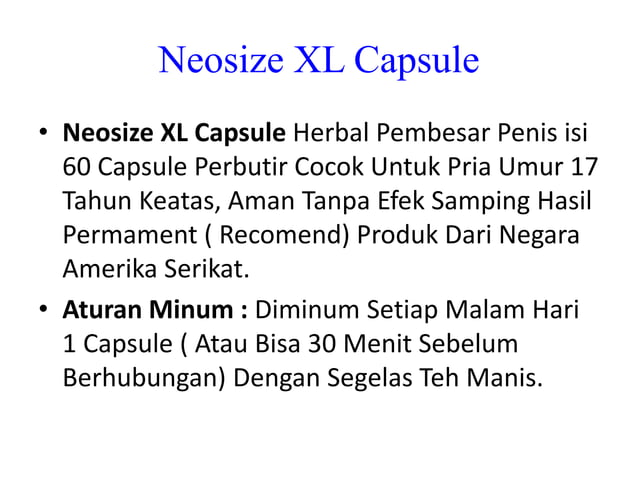 Neosize xl capsule | PPTX