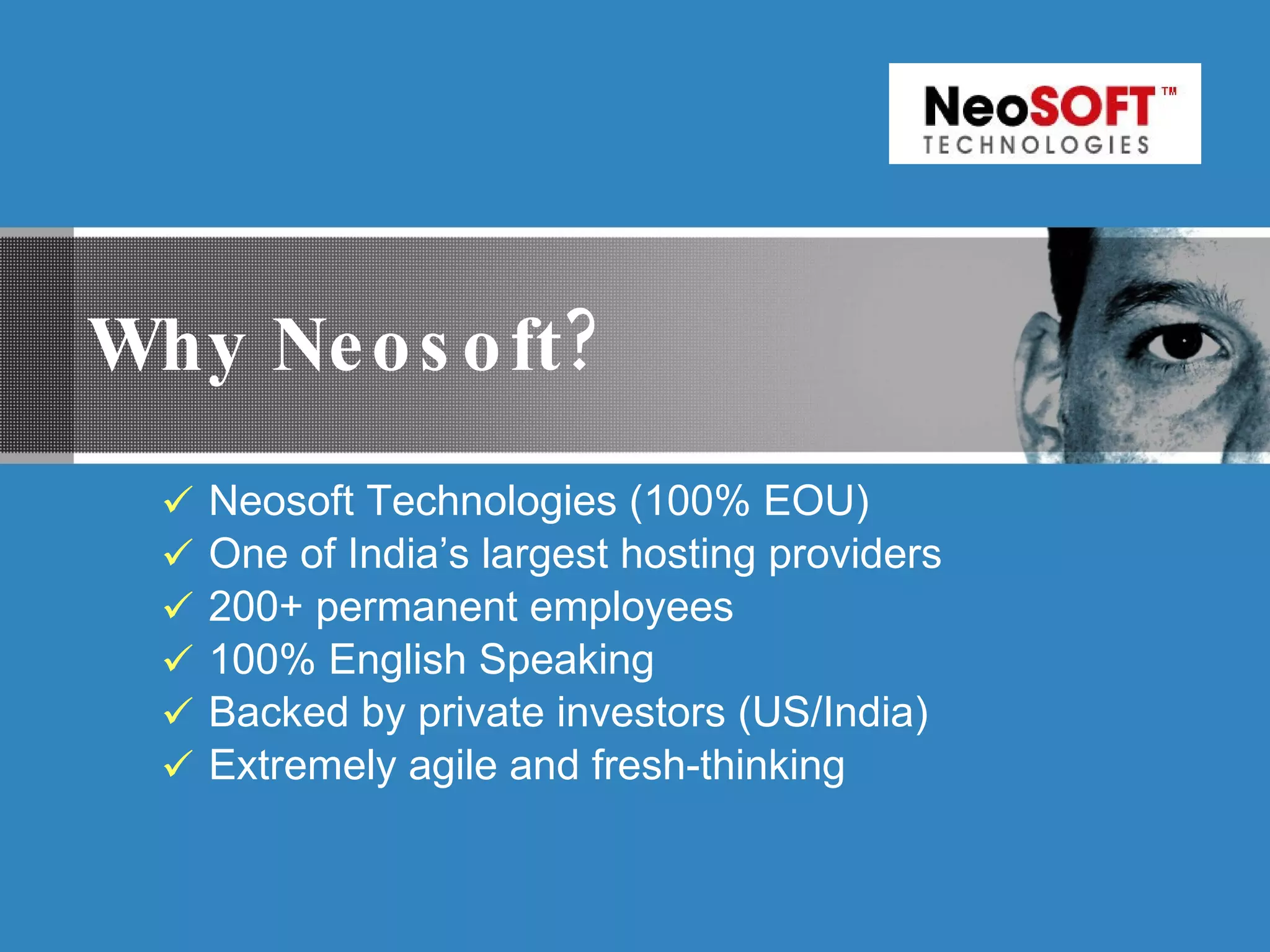 Neosoft Overview | PPT | Business | Business and Finance