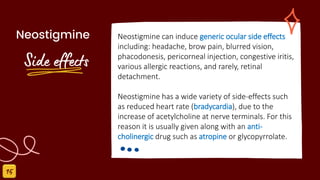 Neostigmine - Mechanism of action, indications and side effects | PDF