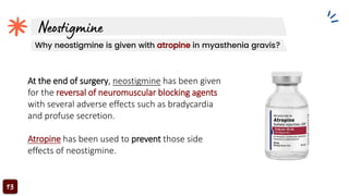 Neostigmine - Mechanism of action, indications and side effects | PPT