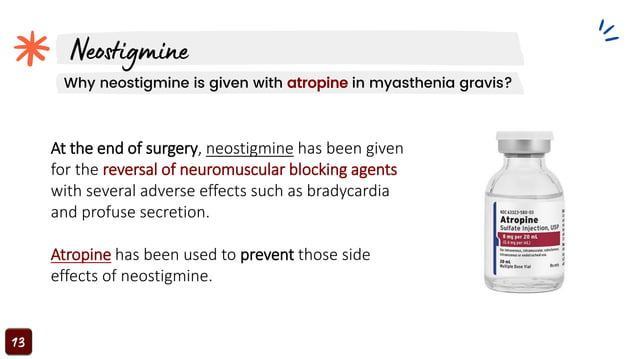 Neostigmine - Mechanism of action, indications and side effects