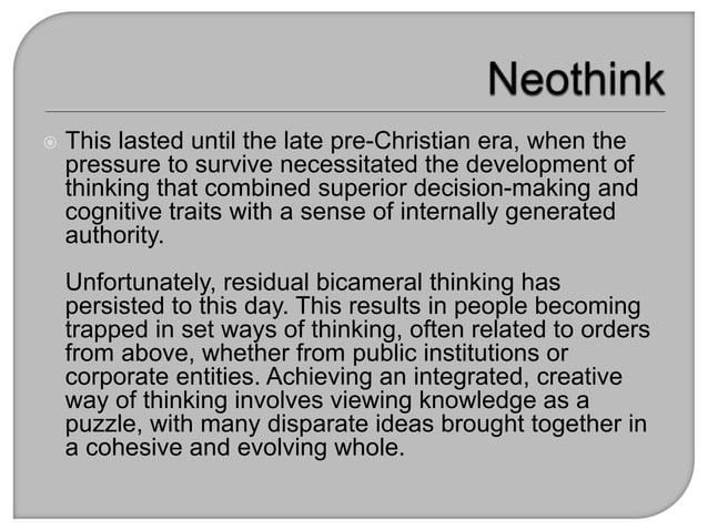 Neothink - Moving Toward a New, Independent Human Consciousness | PPT ...
