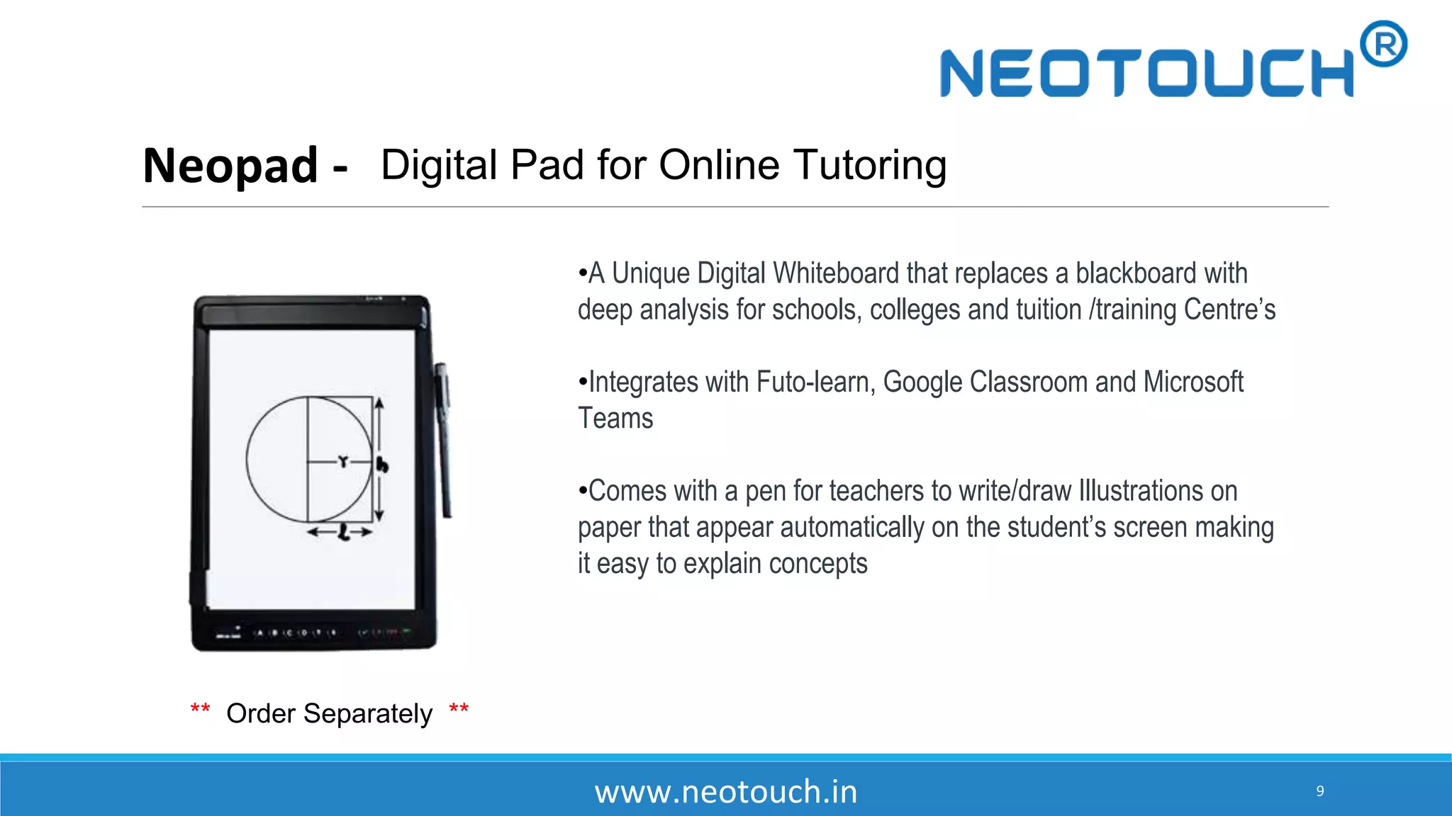 Neotouch Interactive Flat Panel Detail View | PPTX