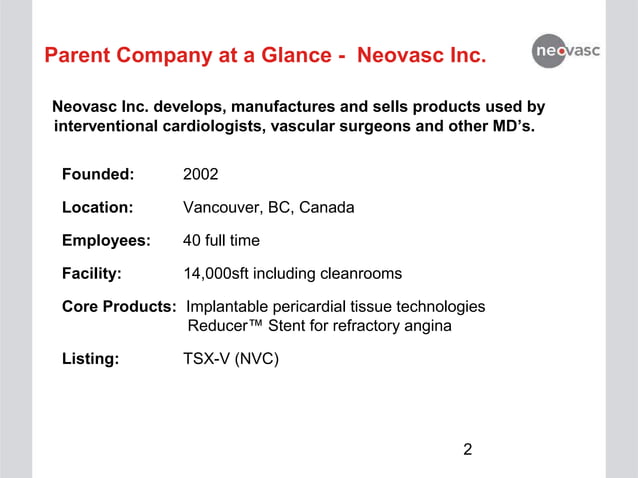 Neovasc Surgical Division | PPT