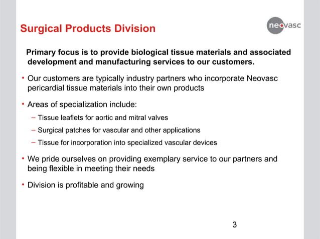 Neovasc Surgical Division | PPT