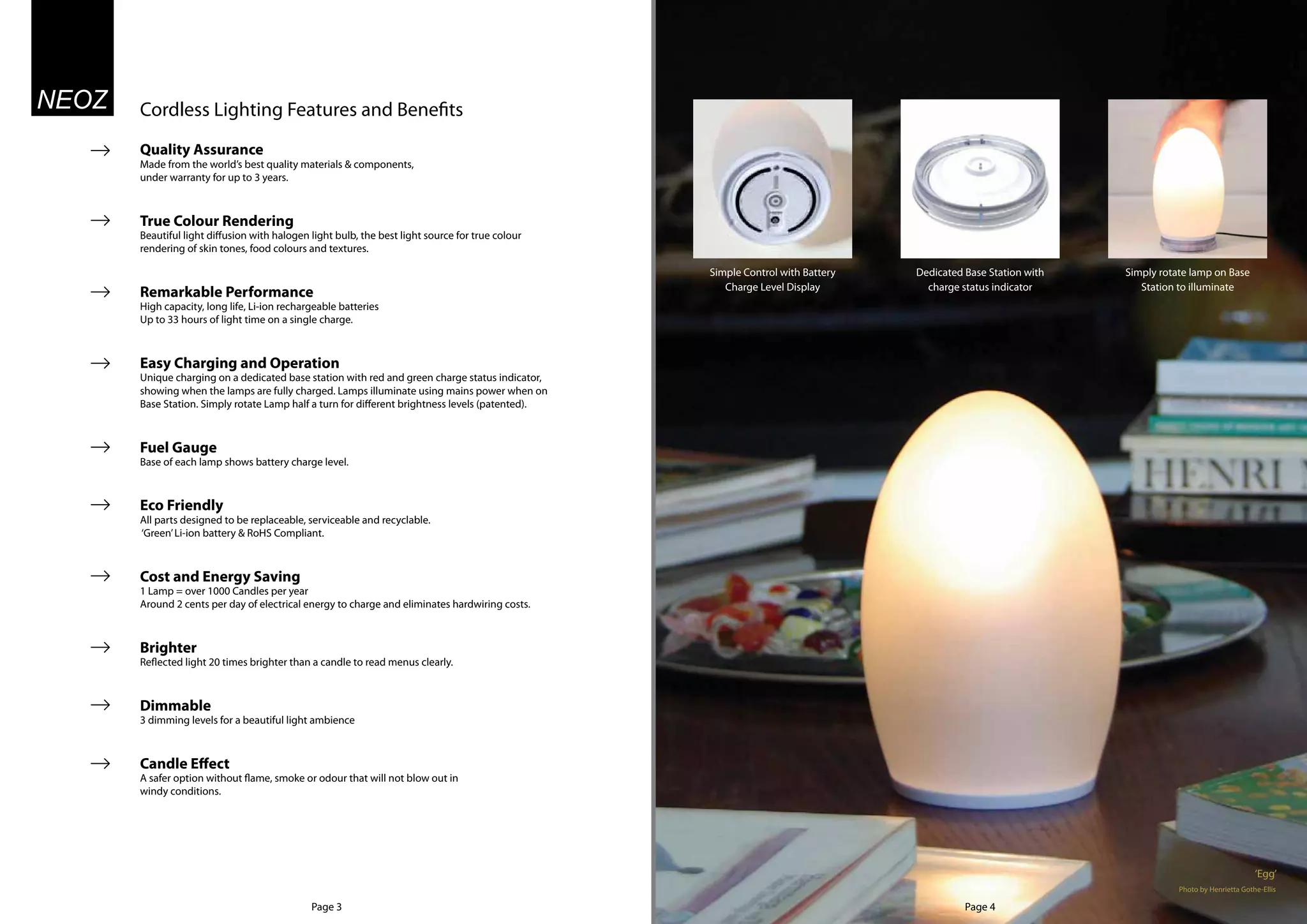 Neoz Cordless Lighting | PDF
