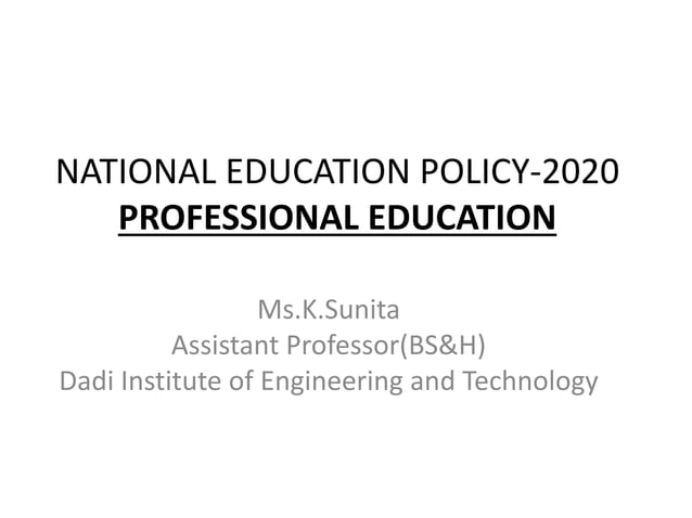Nep 2020 Policy Ppt