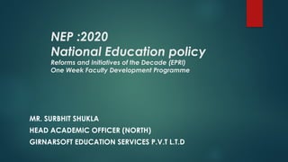 NEP 2020 - National Education Policy 2020 | PPTX