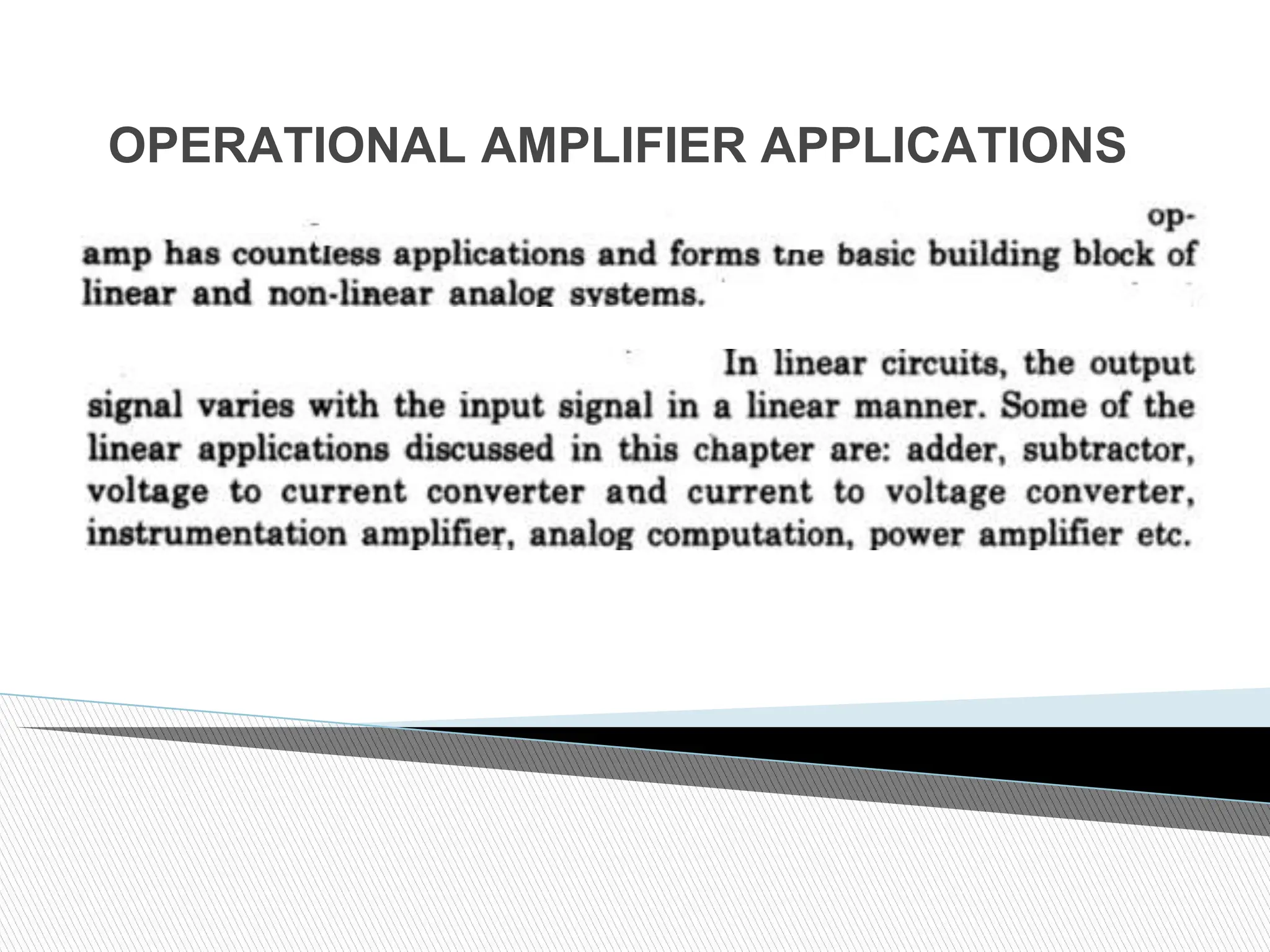 OPERATIONAL AMPLIFIER APPLICATIONS M1.pptx