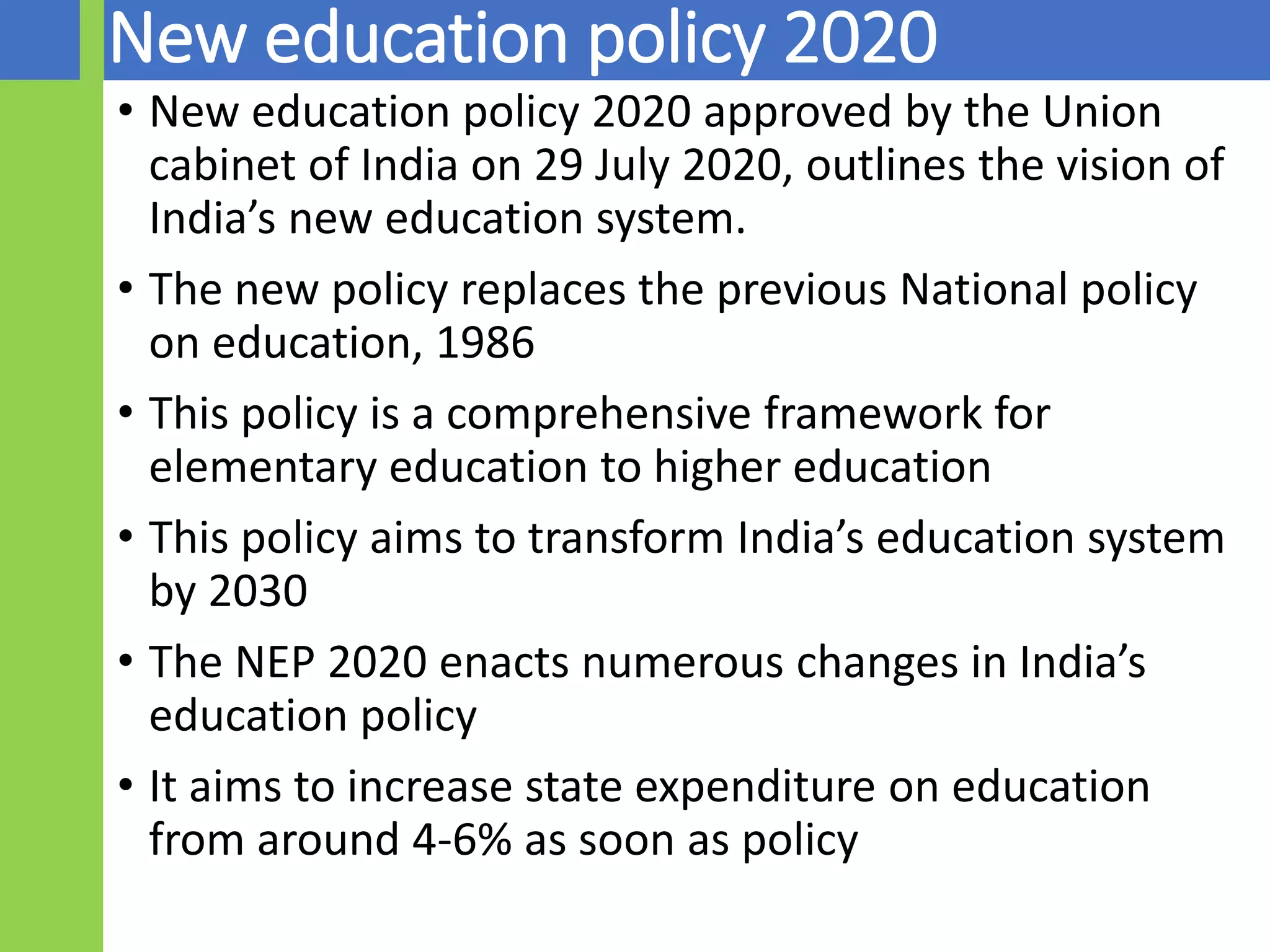 New Educational Policy 2020 and its Implication | PDF