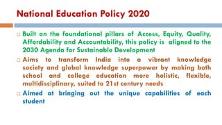 National Educational Policy 2020 (NEP 2020) | PDF