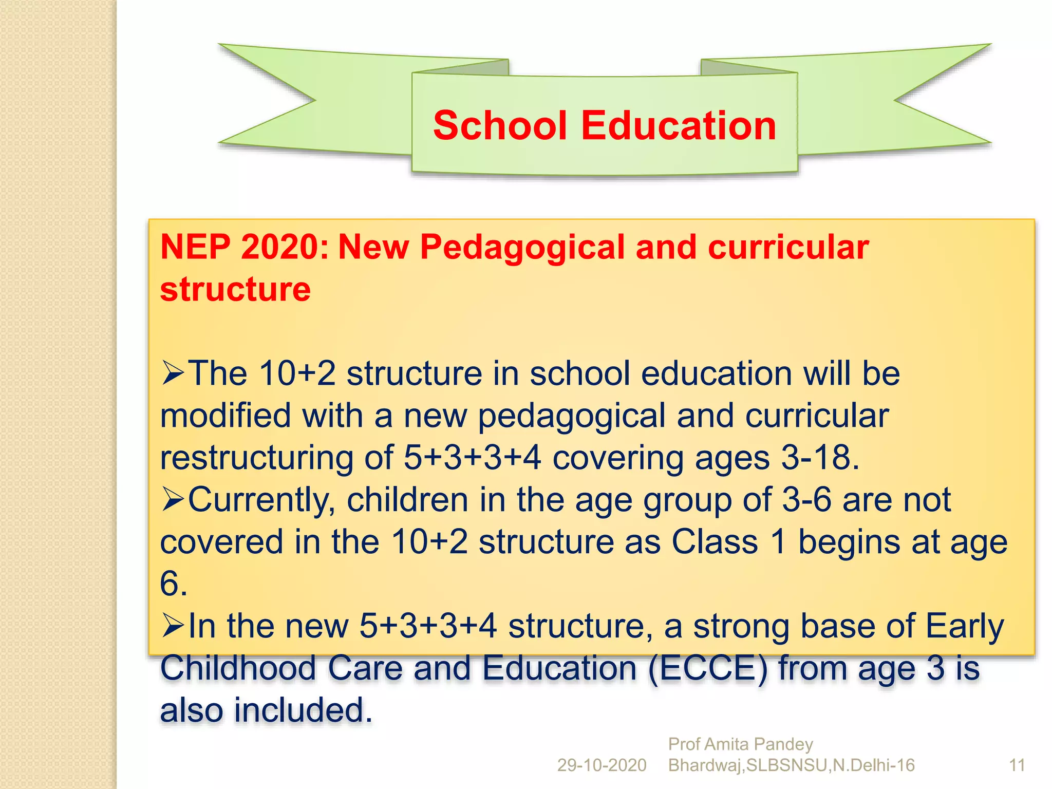 National Education Policy 2020: An Overview | PPTX