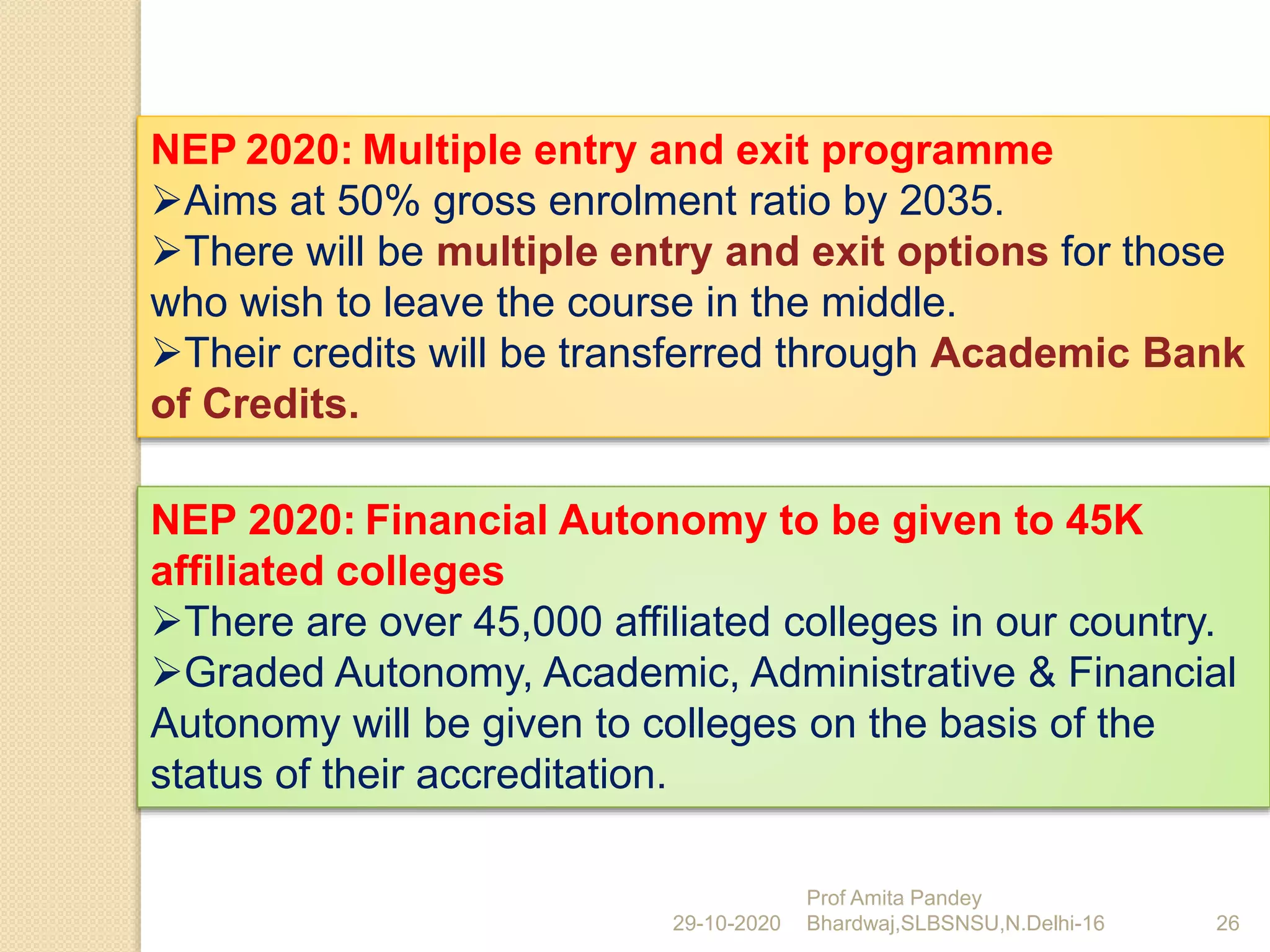 National Education Policy 2020: An Overview | PPTX