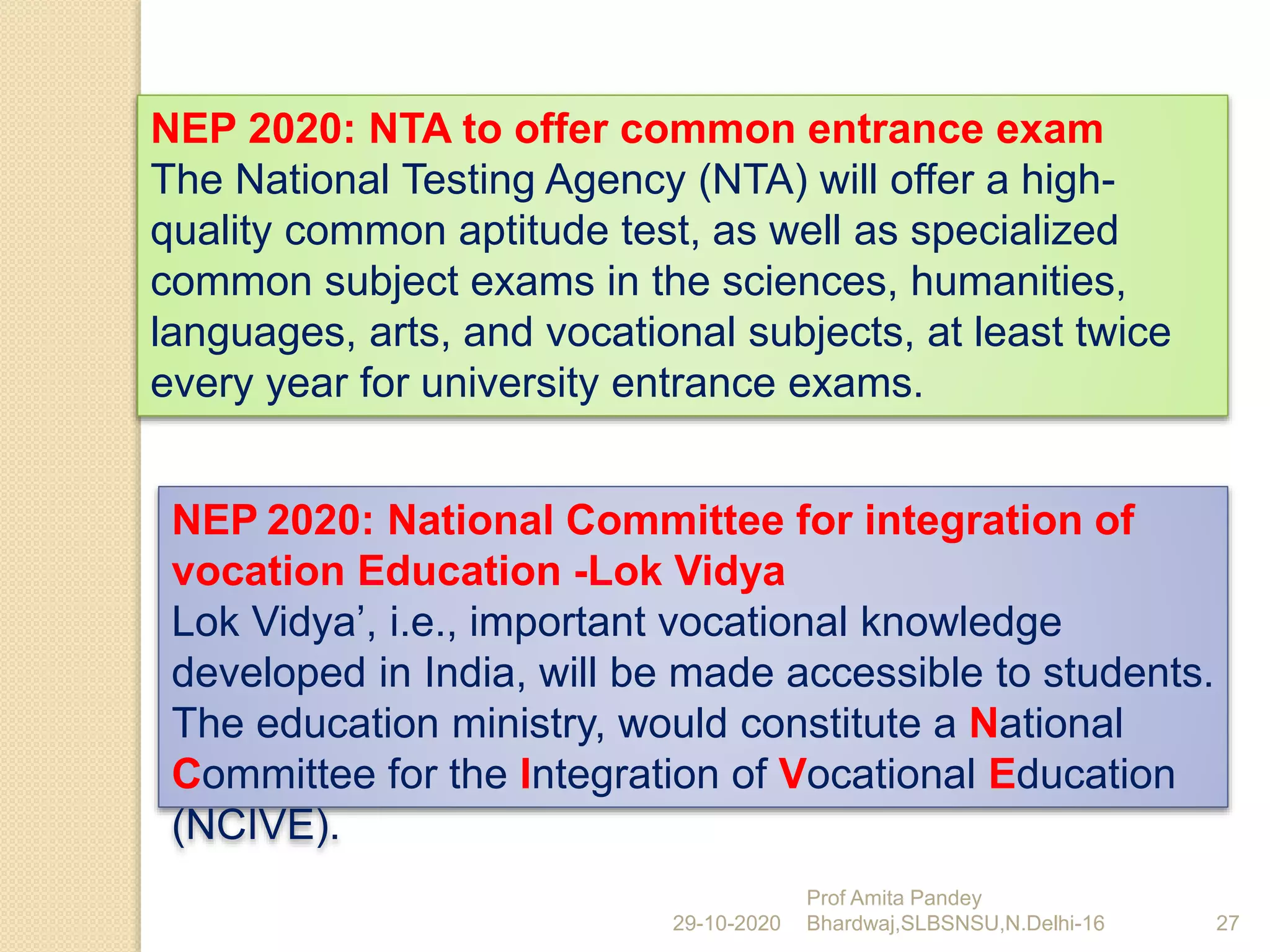 National Education Policy 2020: An Overview | PPTX