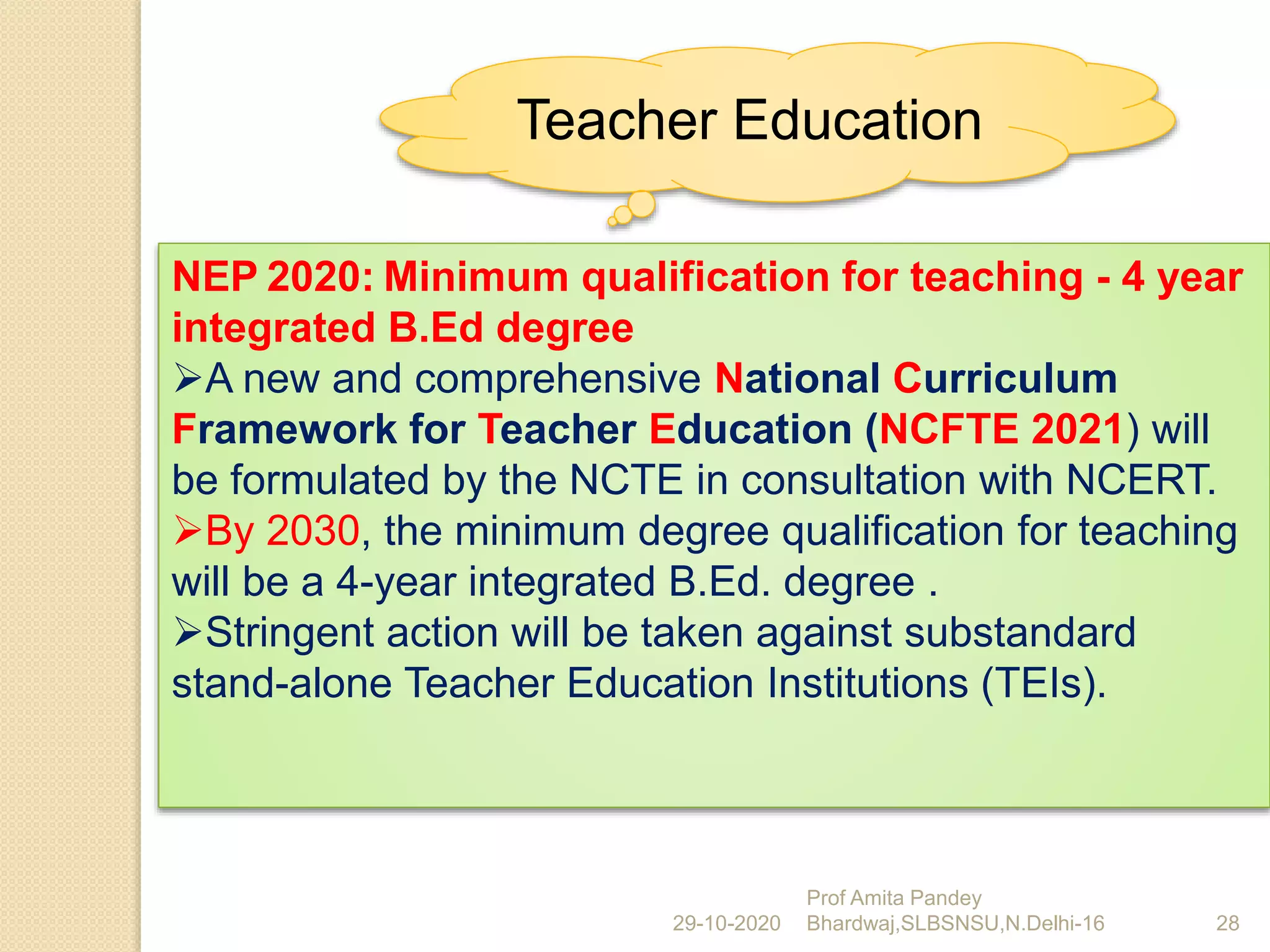 National Education Policy 2020: An Overview | PPTX
