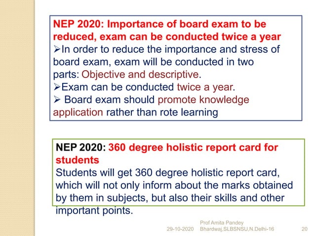 National Education Policy 2020: An Overview | PPTX