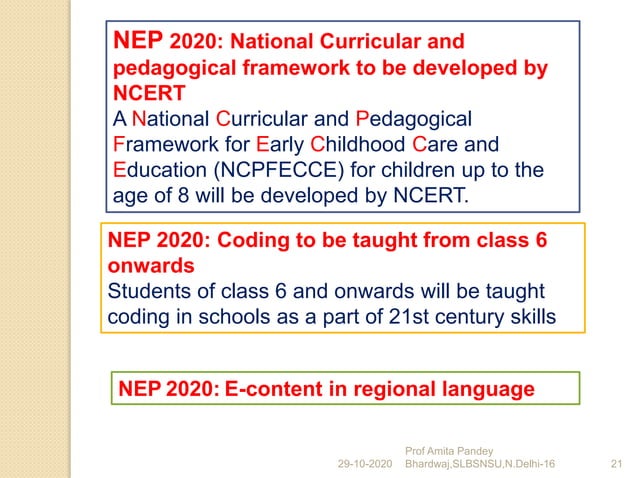 National Education Policy 2020: An Overview | PPTX