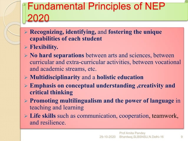 National Education Policy 2020: An Overview | PPTX