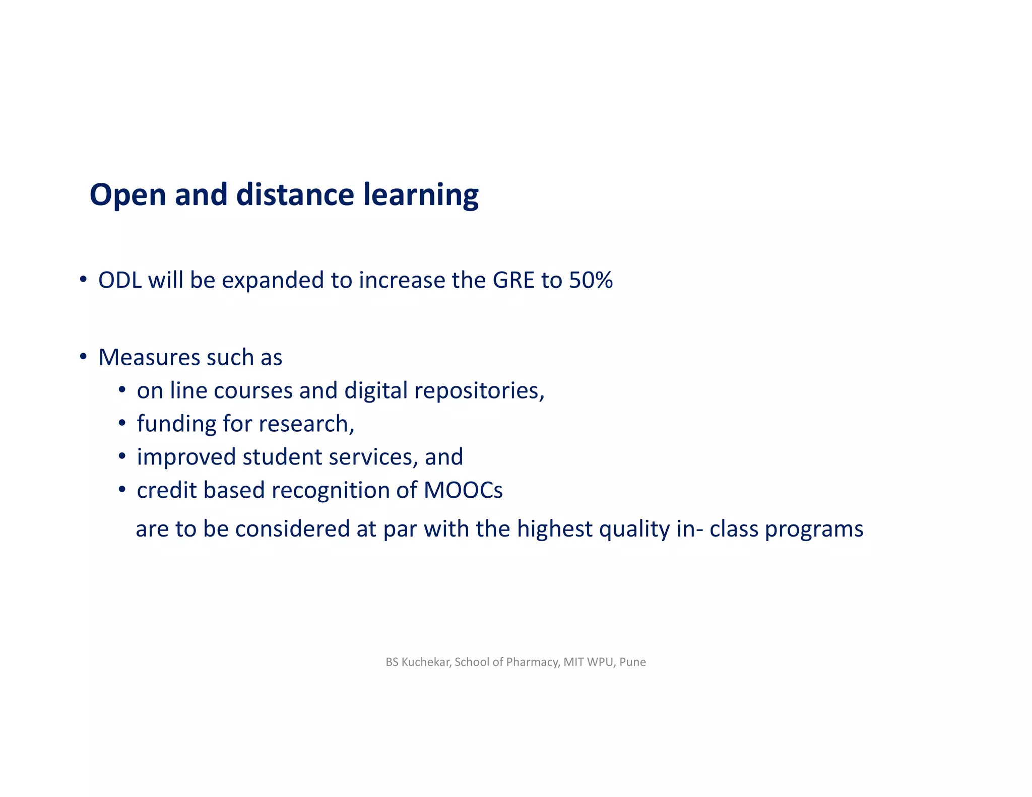 National Education Policy (NEP) 2020 Higher Education | PDF
