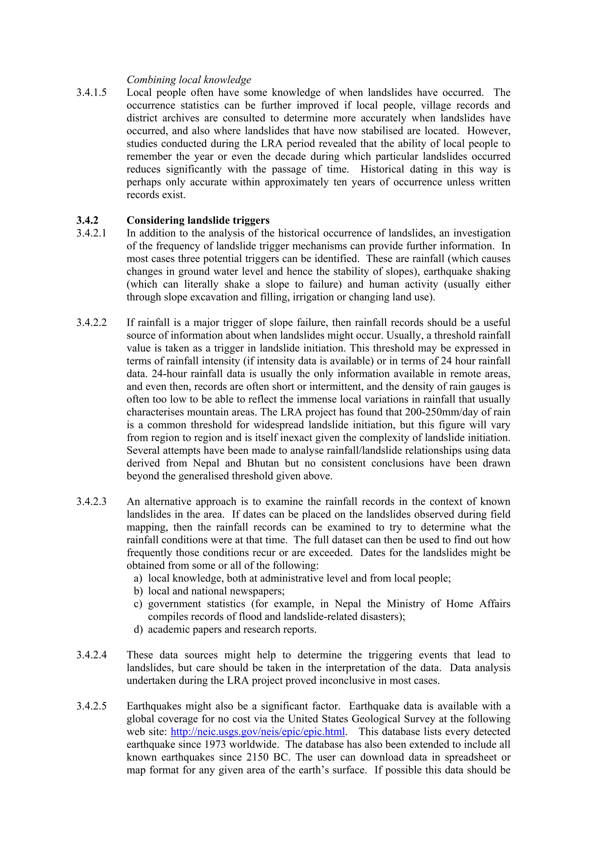 Nepal & bhutan landslide risk assessment rural sector guidelines for best practices 2003 by dfid ...