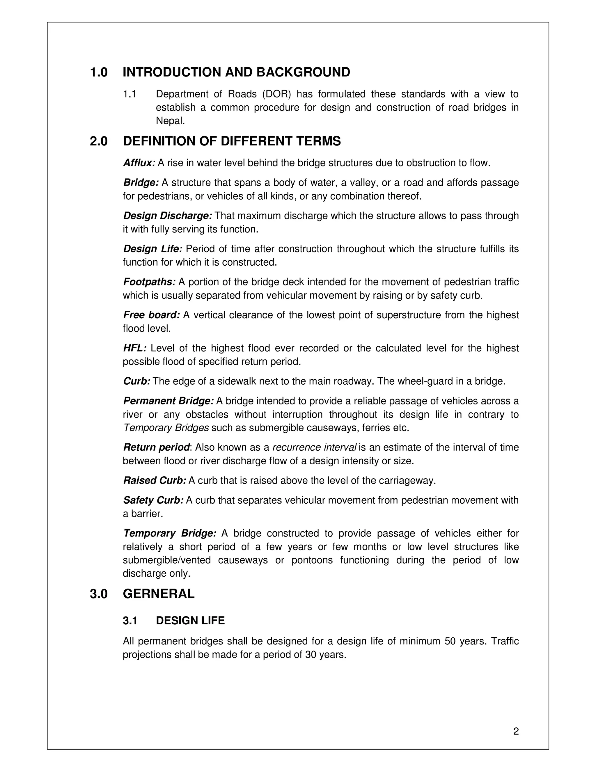 Nepal bridge standards 2067 | PDF