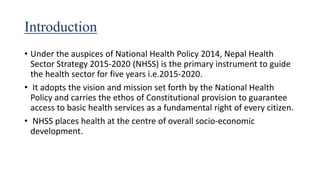 Nepal health sector strategy Outcome 1 | PPTX
