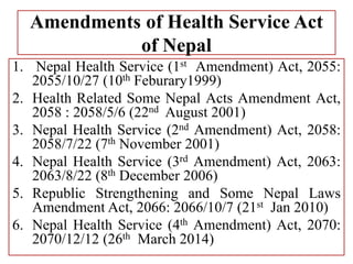 Nepal health service act 2053 | PPTX